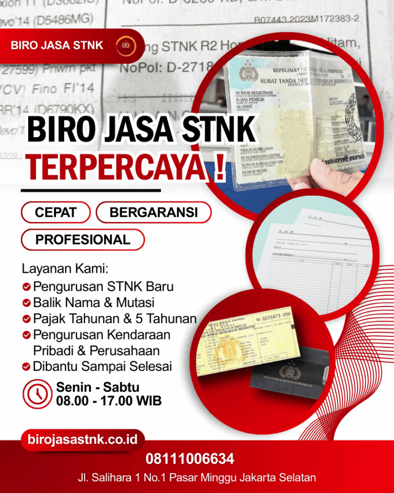 Biro Jasa Stnk Di Cibubur Siap Antar Jemput Dokumen PROMO AKHIR TAHUN 2026